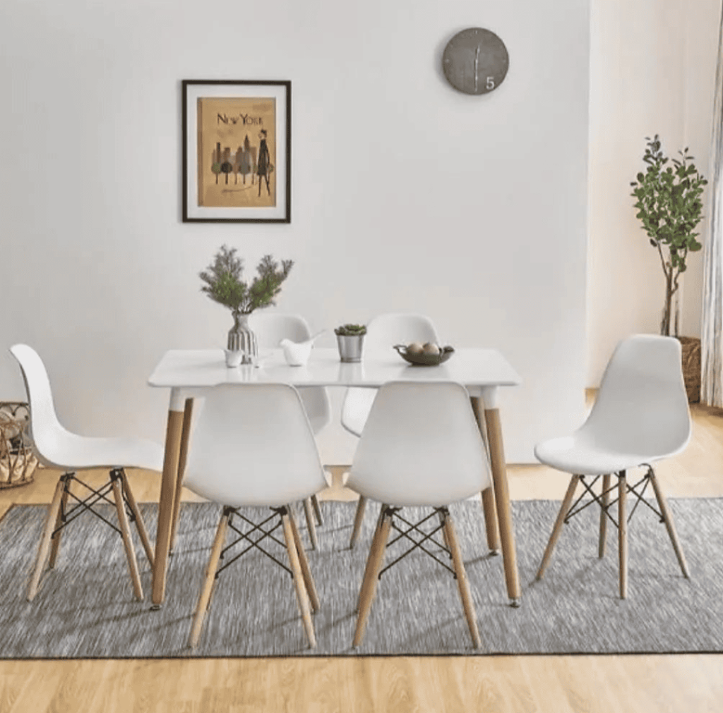 Mesa eames 140×80 +6 sillas eames — Maison